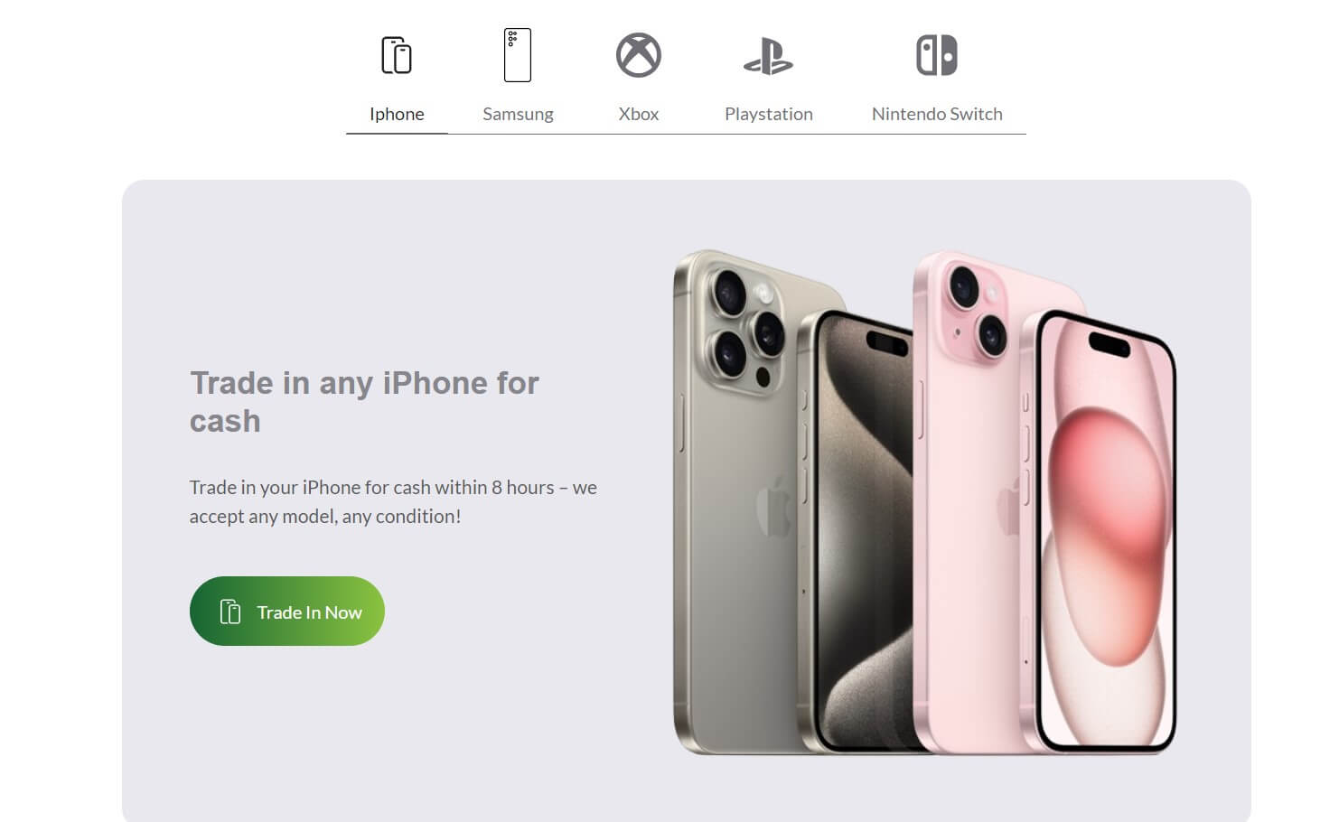 Trade in Gadgets for immediate cash - ITrecycle